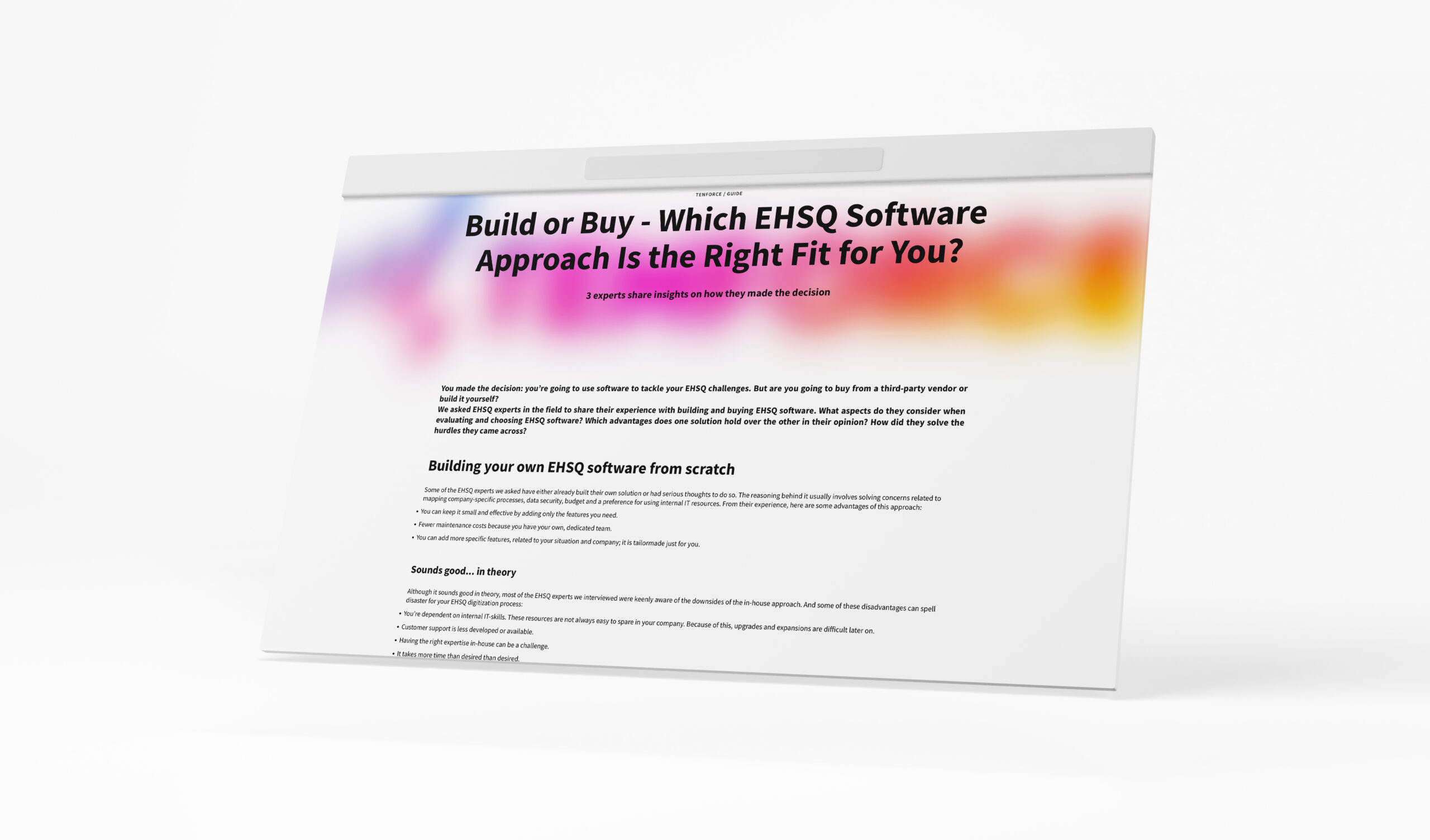 Build or Buy – Which EHSQ Software Approach Is the Right Fit for You?